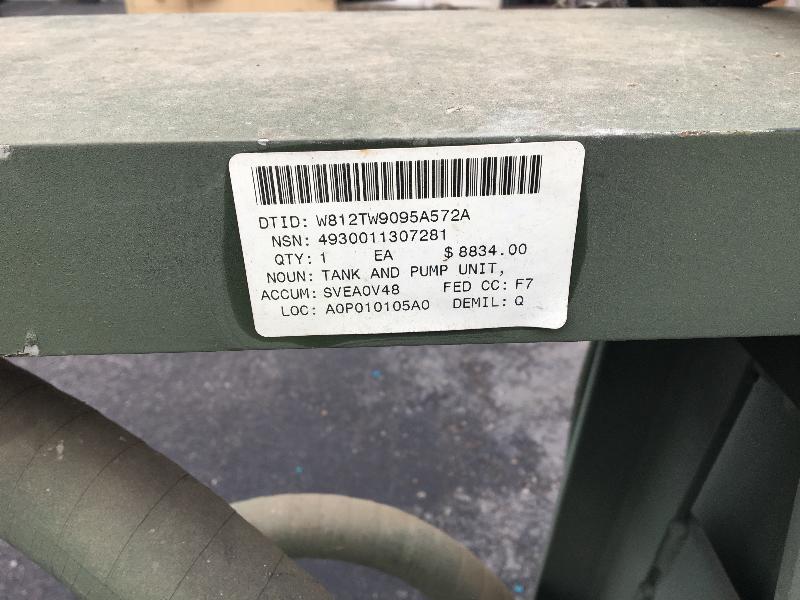 Military Surplus Aluminum Skid Mounted Fuel Transfer Pump Unit MIL-T ...